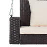 Lark Manor™ GO 2-Person Wicker Hanging Porch Swing With Chains, Cushion, Pillow, Rattan Swing ...